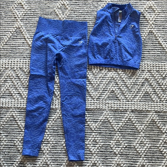 Gymshark | Pants & Jumpsuits | Gymshark Blue Adapt Animal Seamless ...